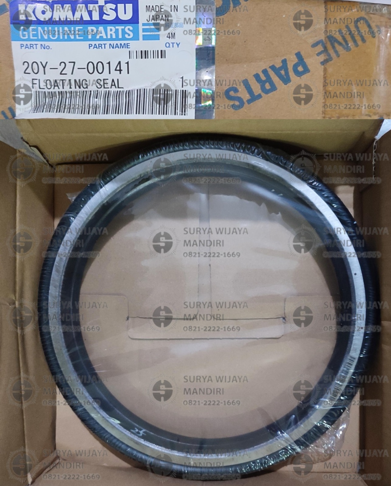 FLOATING SEAL 20Y-27-00141 - DISTRIBUTOR SPAREPART ALAT BERAT JAKARTA - CV SURYA WIJAYA MANDIRI
